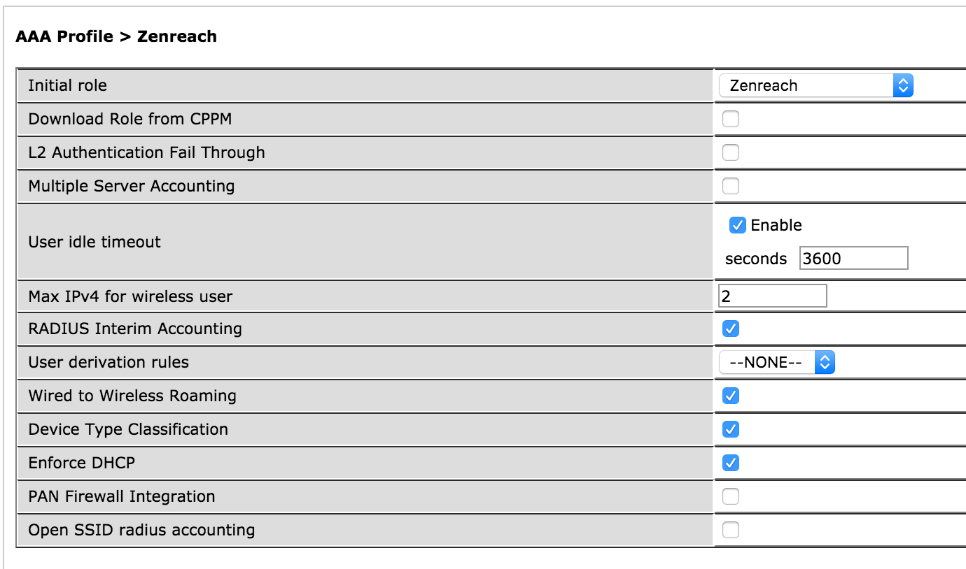 Aruba Controller Configuration Guide